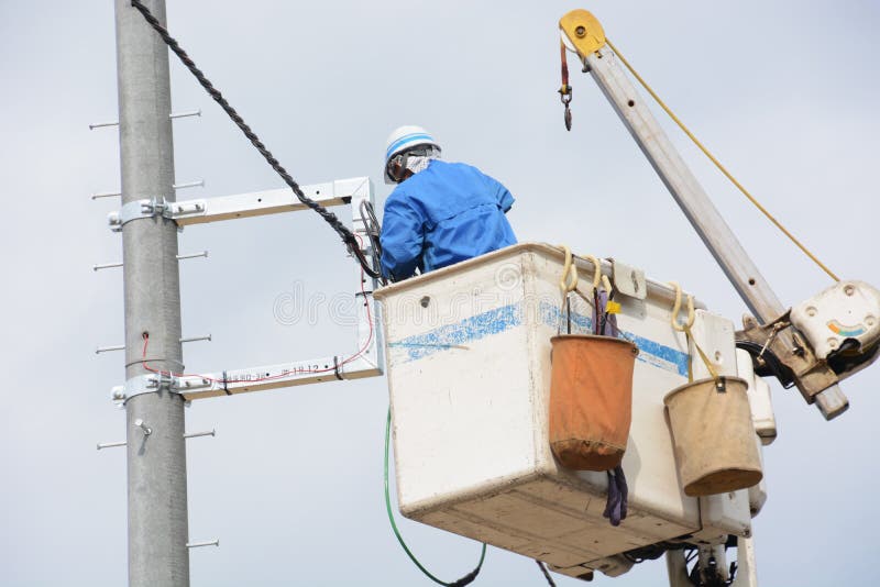 The Electrical Wiring Work Site. Stock Photo - Image of service ...