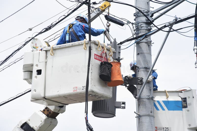 The Electrical Wiring Work Site. Stock Photo - Image of installation ...