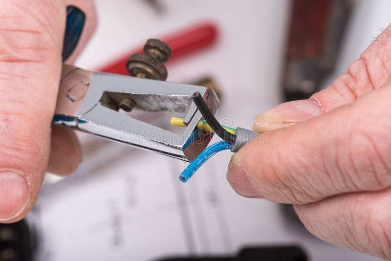 Electrical work stock photo. Image of working, electricity - 68713776