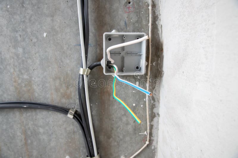 Electrical Work, Switch Box for Connecting Copper Electric Wires in ...