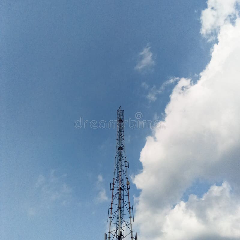 Electrical Works and Telecommunication Stock Image - Image of spire ...