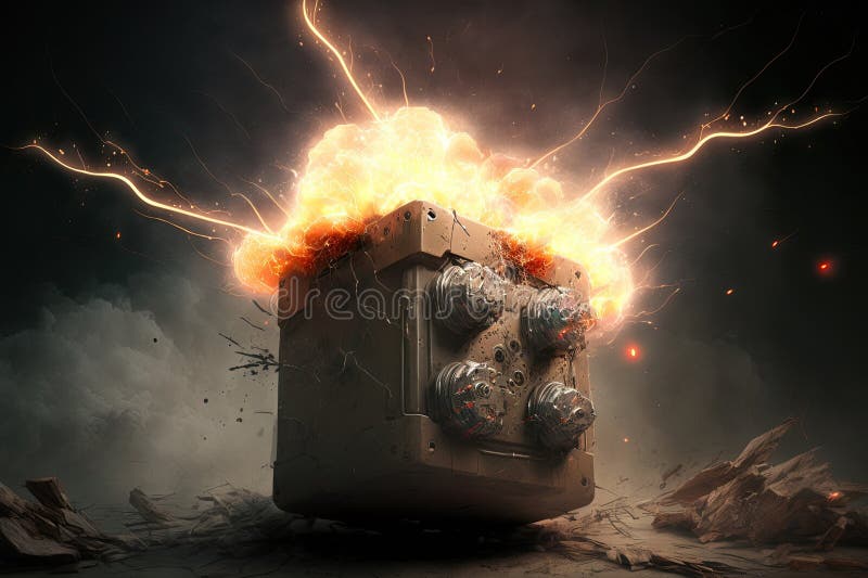 Electrically detonates stock illustration. Illustration of energy ...