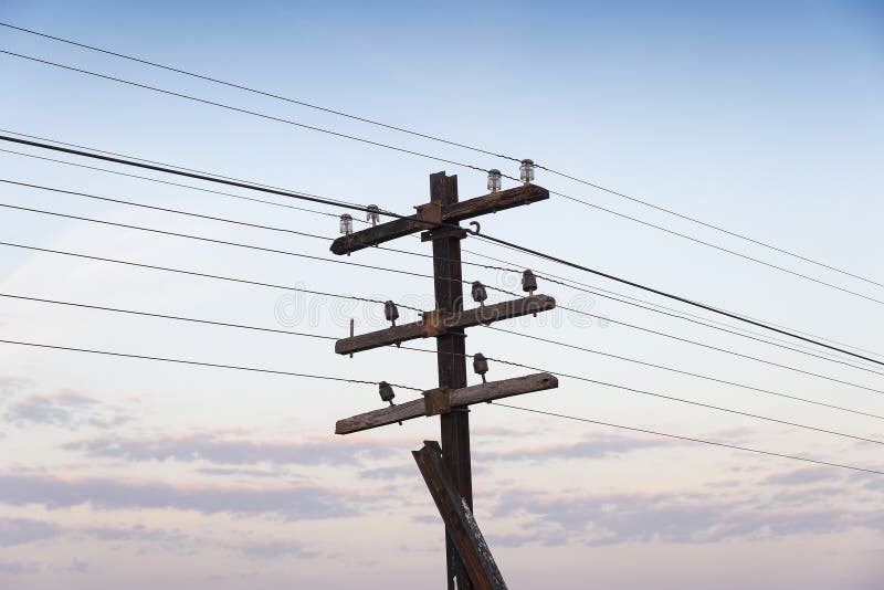 Electriccity post stock image. Image of industry, electricity - 64690765