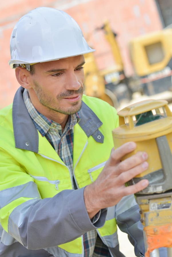 Electrician Builder Engineer Checking Data Stock Photo - Image of ...