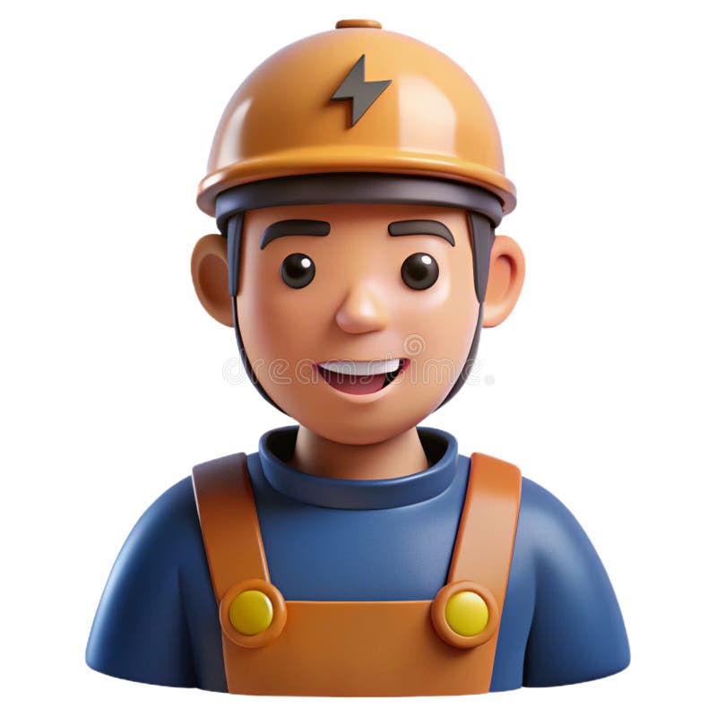Electrician 3D Icon stock illustration. Illustration of icon - 358727965