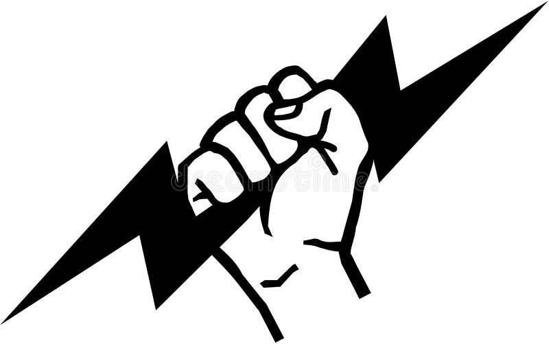 Electrician hand power stock vector. Illustration of shock - 39865422