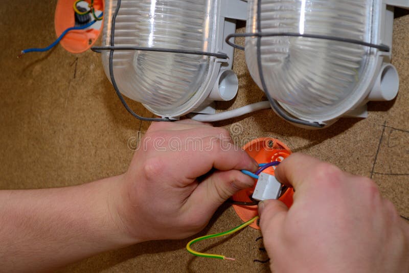 Electrician for Electrical Installation Stock Photo - Image of ...