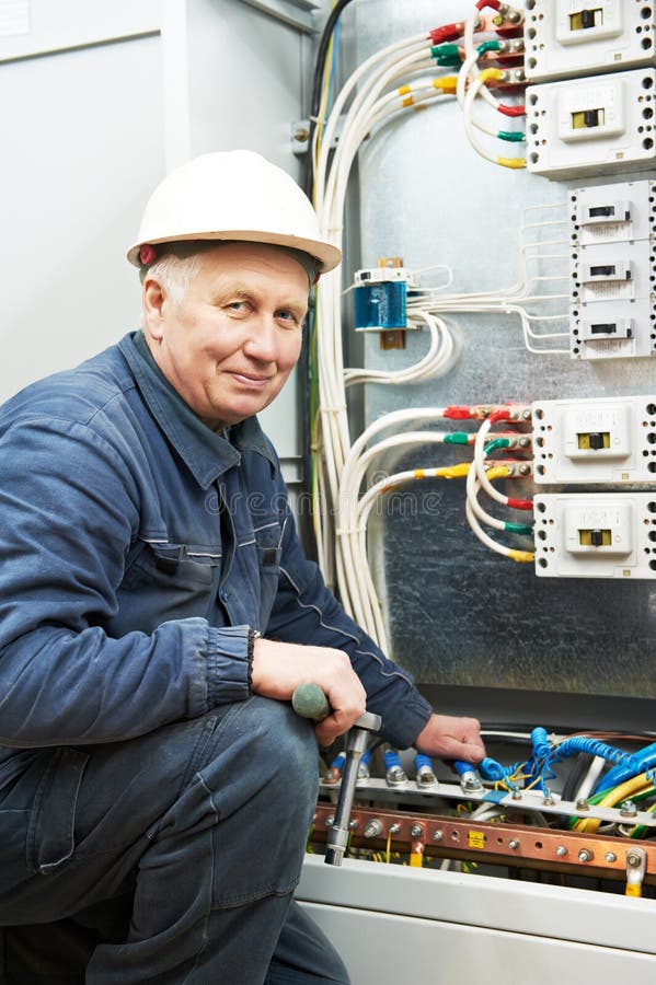 Electrician Engineer Worker Stock Photo - Image of equipment ...