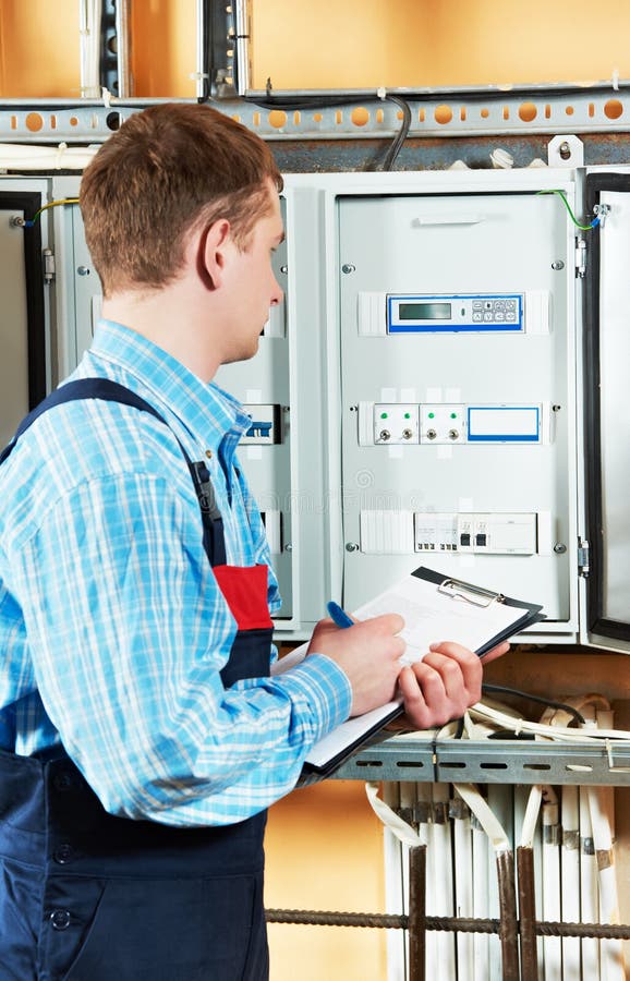 Electrician Engineer Worker Stock Photo - Image of inspector, labor ...