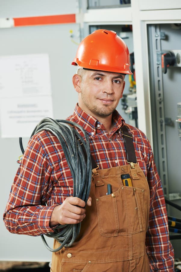 Electrician Engineer Worker Stock Image - Image of current ...