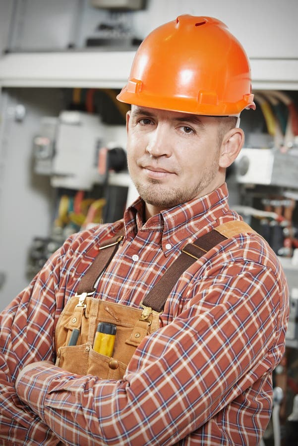 Electrician Engineer Worker Stock Photo - Image of construction ...