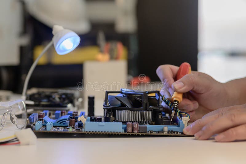 The Electrician or Engineering Maintenance and Fix Hardware Stock Image ...