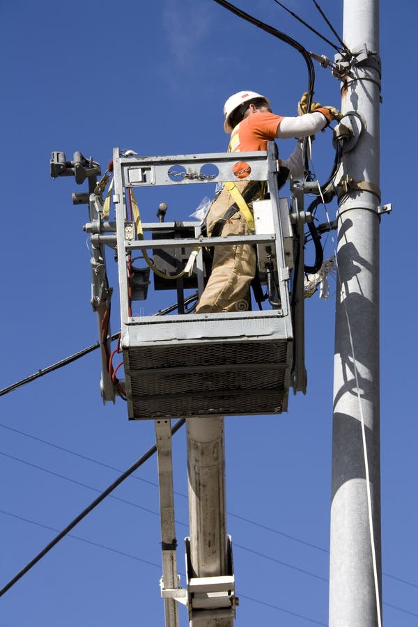 Electrician Fixing Electrical Cables Editorial Stock Photo - Image of ...