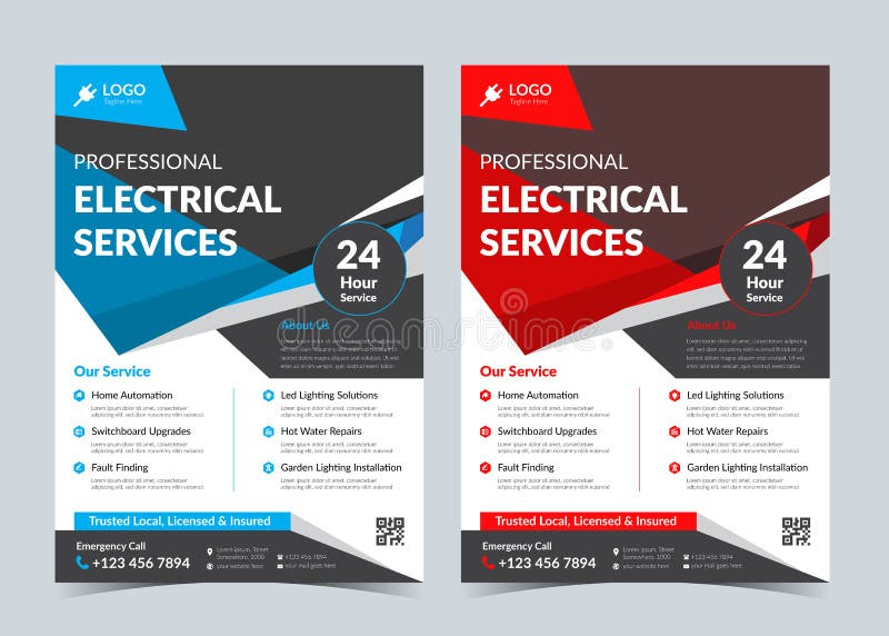 Expert in Electric Poster Electrician Social Media Post and Flyer Stock ...