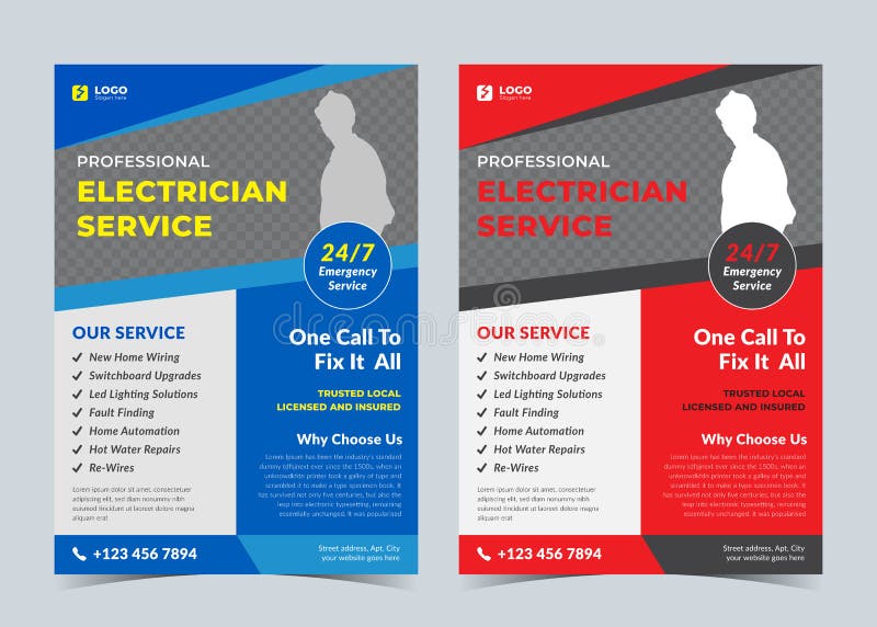 Electrician Flyer. Electrician and Electrical Company Flyer Home ...