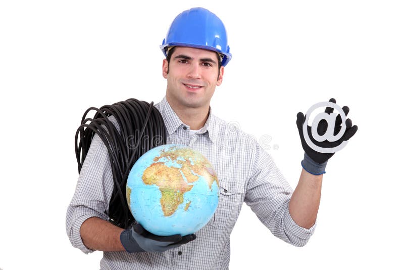 Electrician Holding Globe Stock Photos - Free & Royalty-Free Stock ...