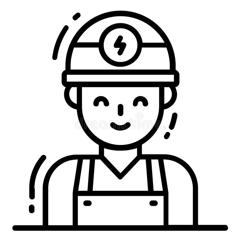 Electrician Icon, Single Avatar Vector Illustration Stock Vector ...