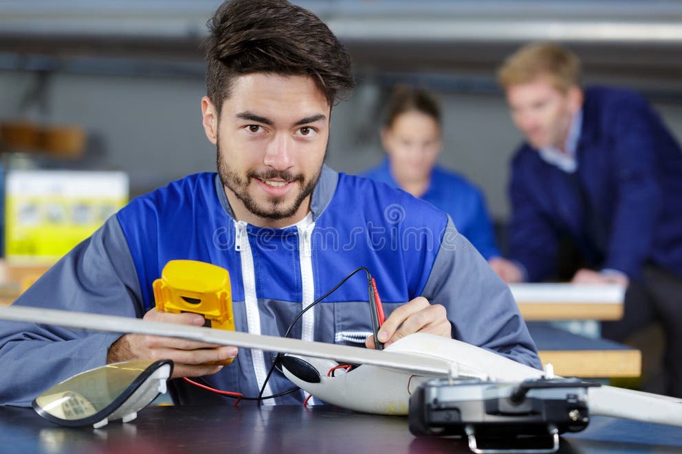 Electrician Looking at Camera Stock Image - Image of equipment ...