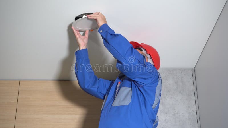 Electrician Repair Wire in PVC Conduit , Renovate Home Stock Video ...