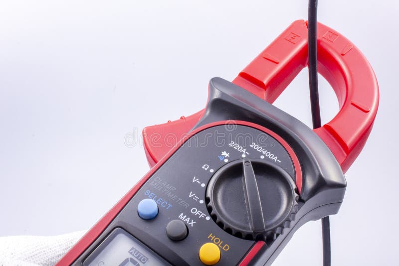 The Electrician Measures the Current in the Phase Wire with a Meter ...