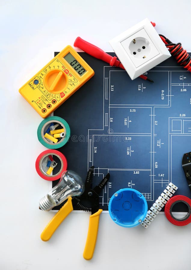 Electrical scheme stock photo. Image of architecture, background - 759080