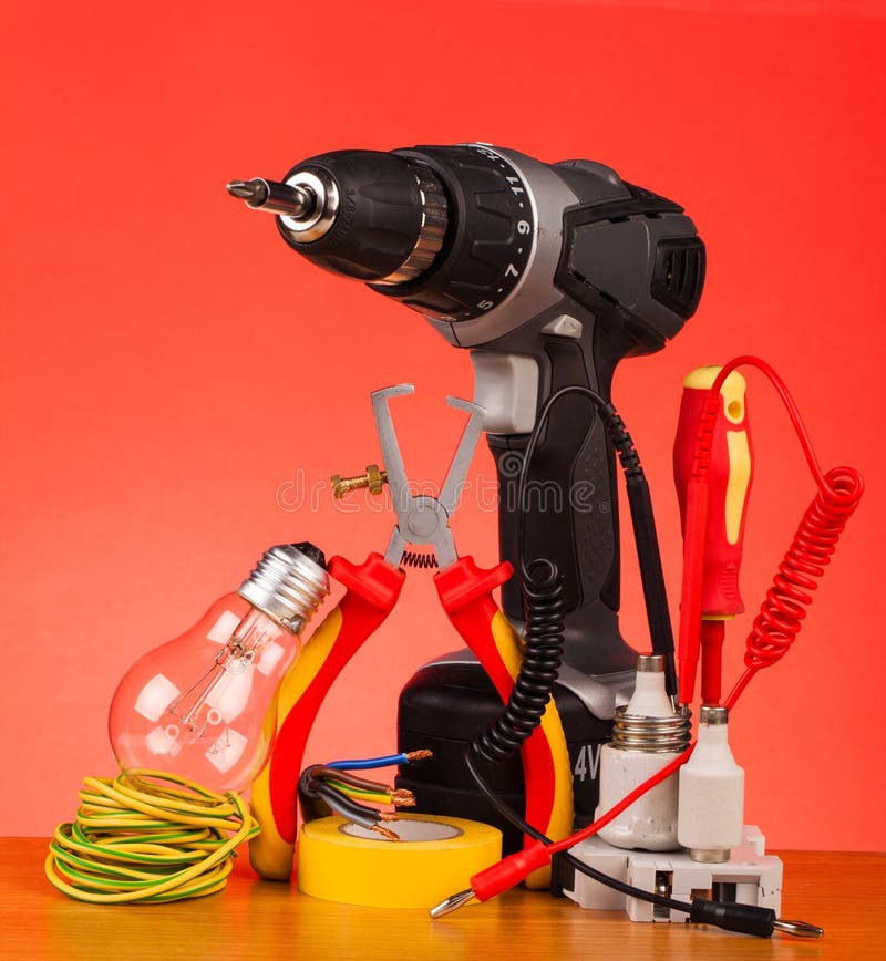 Electrician s tools stock photo. Image of table, repairman - 34847314