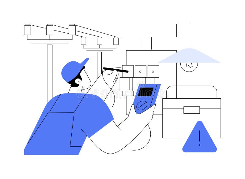 Electrician Services Abstract Concept Vector Illustration. Stock Vector ...