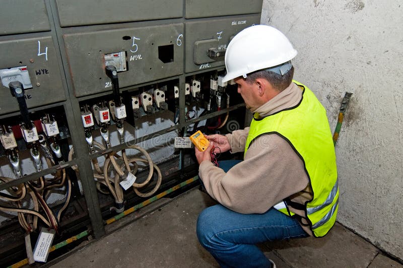 Electrician in Switching Power Stock Photo - Image of drift, movemant ...