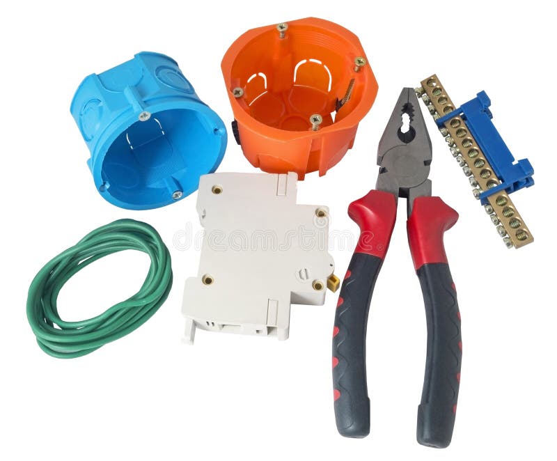 Electrician tools stock image. Image of engineer, installation - 92790775