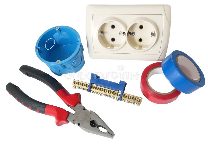 Electrician tools stock photo. Image of pliers, electronic - 92790780