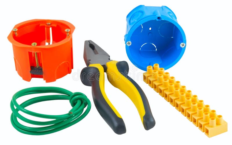 New Electrician`s tools stock photo. Image of repairing - 121561788
