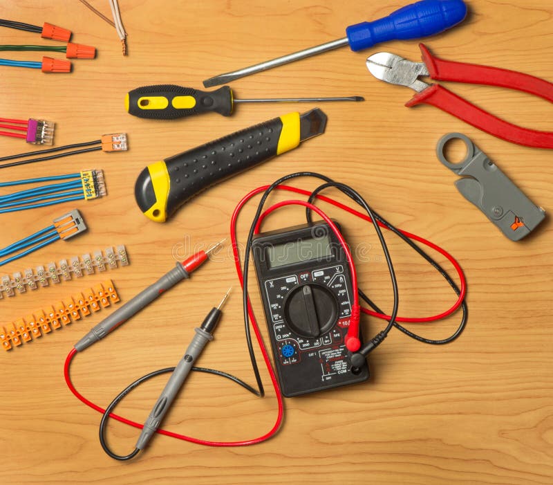Electrician Tools Professiona Stock Photo - Image of electrical, energy ...