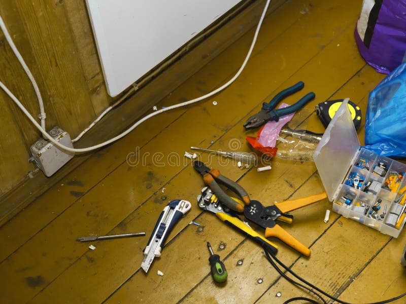 Mess on a work table stock image. Image of food, computer - 140890713