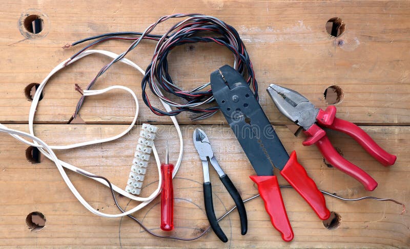 Electrician tools stock photo. Image of electrician, worker - 90522352