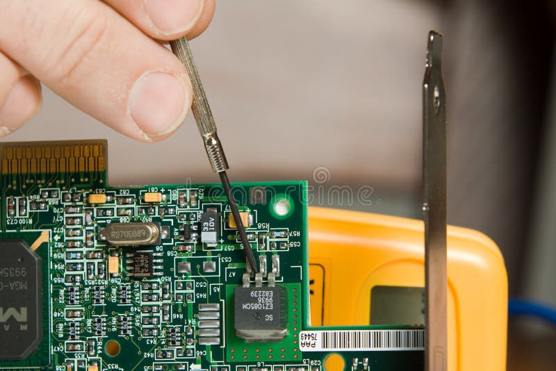 Electrician witha device stock image. Image of inspect - 38914021