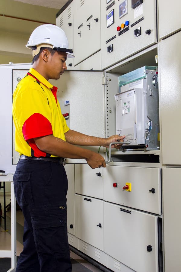 Electrician at work stock image. Image of labor, circuit - 38299907