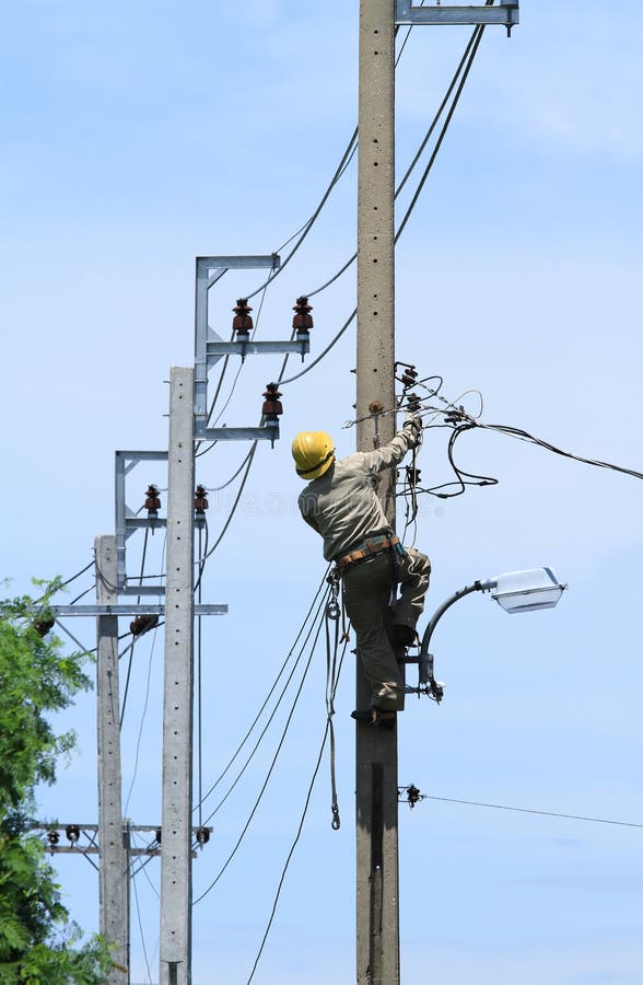 Electrician working stock image. Image of electricity - 96008549