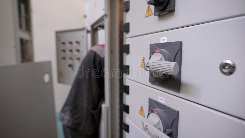 Distribution Board of Diesel Generator. Electrical Panel of an ...
