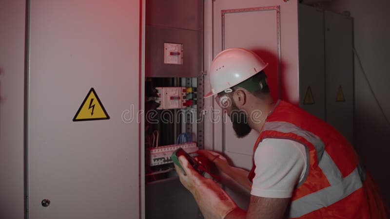 Electrical Panel of an Industrial Generator. Distribution Board of the ...