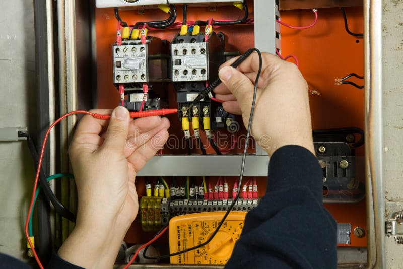 Open Electrical Box In A Home Under Construction Stock Image - Image of ...