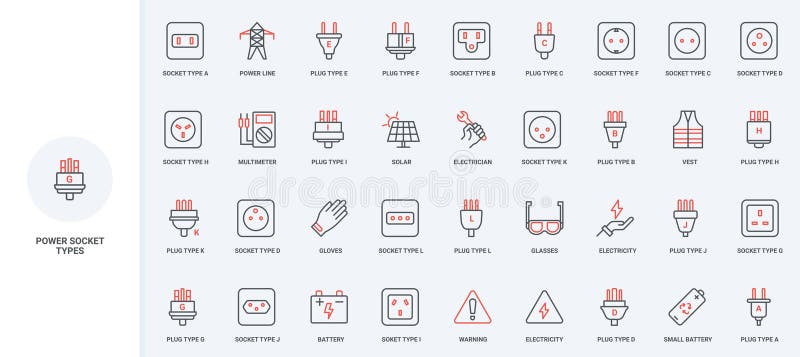 Different Type Power Plug Stock Illustrations – 328 Different Type ...