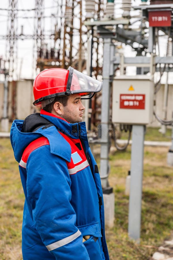Electricians at the Substation Stock Photo - Image of occupation ...