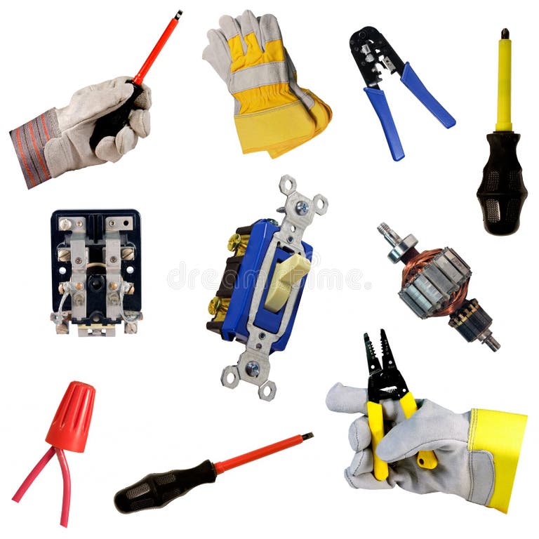Electricians Tool Collection Stock Photo - Image of screwdriver, tools ...