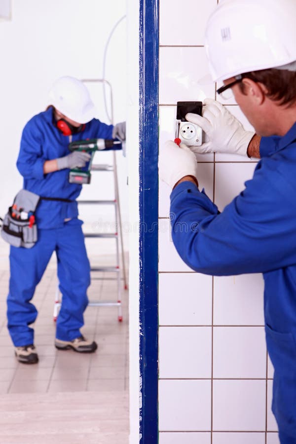Electricians stock photo. Image of hair, electronics - 34468368