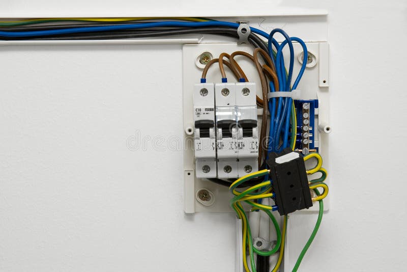 Exposed Electrical Wiring stock photo. Image of house - 104477954