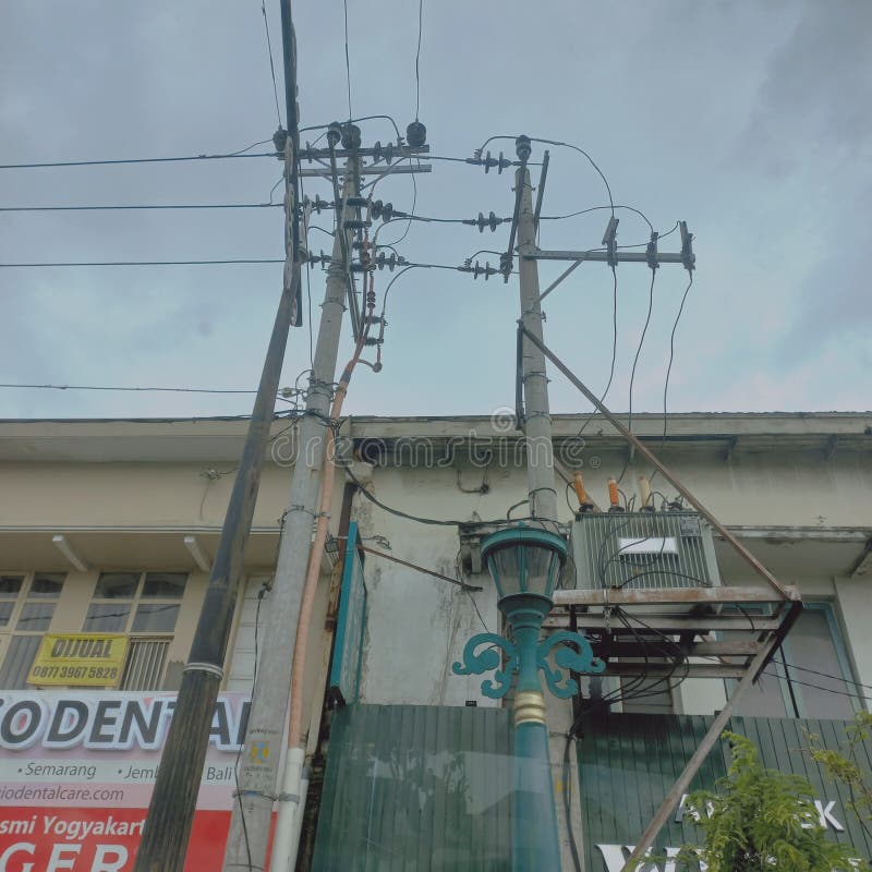 Electricity Cable on the Special Street Editorial Image - Image of ...