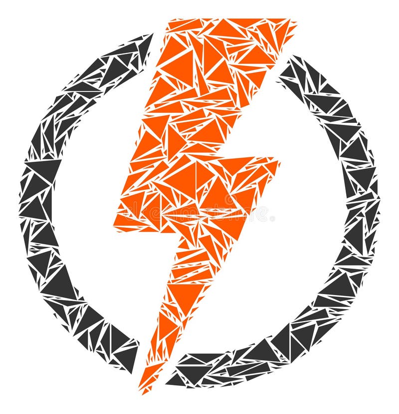 Electricity Collage of Triangles Stock Vector - Illustration of figure ...