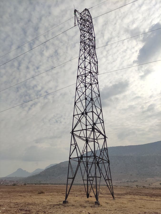 Electricity column stock image. Image of metal, transmission - 236885239