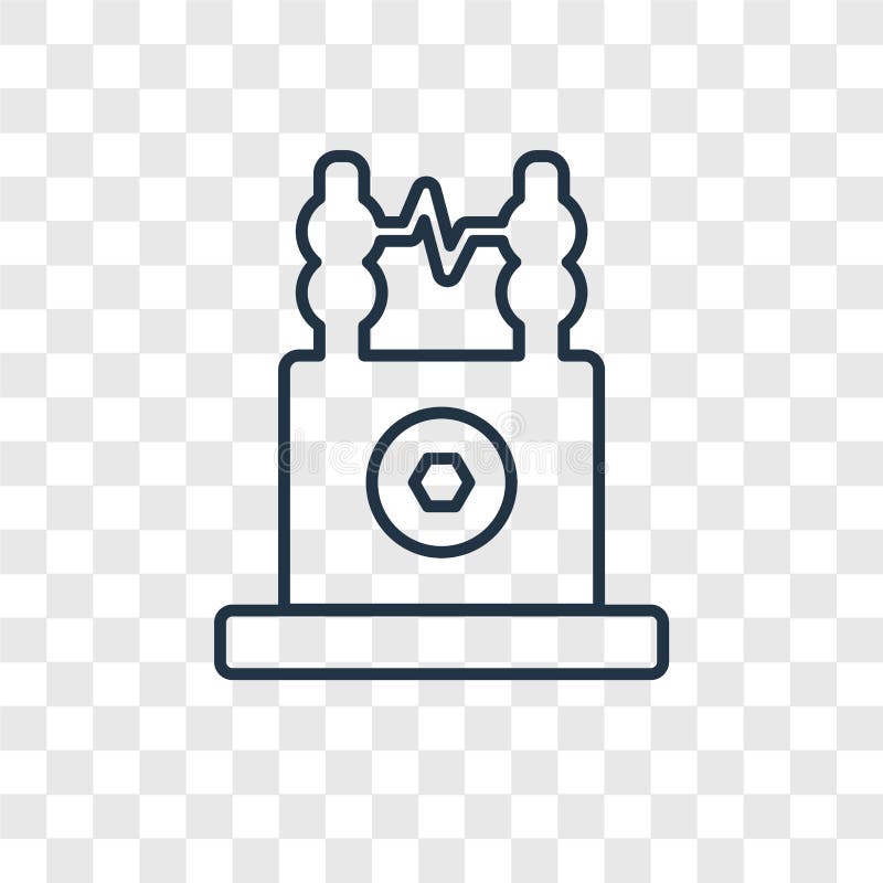 Electricity Concept Vector Linear Icon Isolated on Transparent B Stock ...