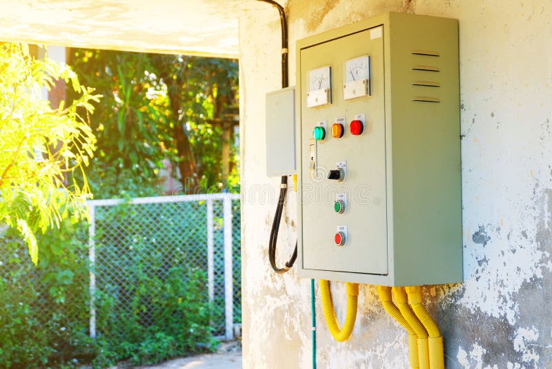 Electricity Control Cabinet Box for Water Plumbing Symtem Stock Image ...